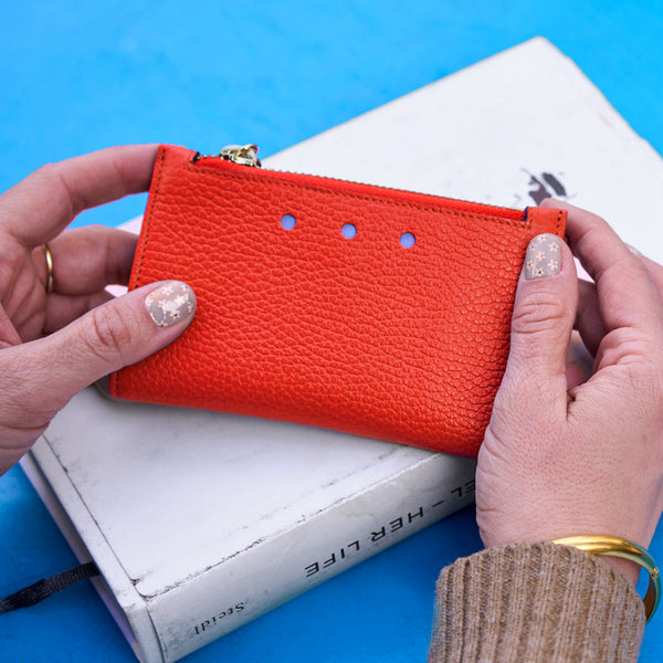 Ascot | Slim Card Case w/Zip Coin Pocket - Tusk